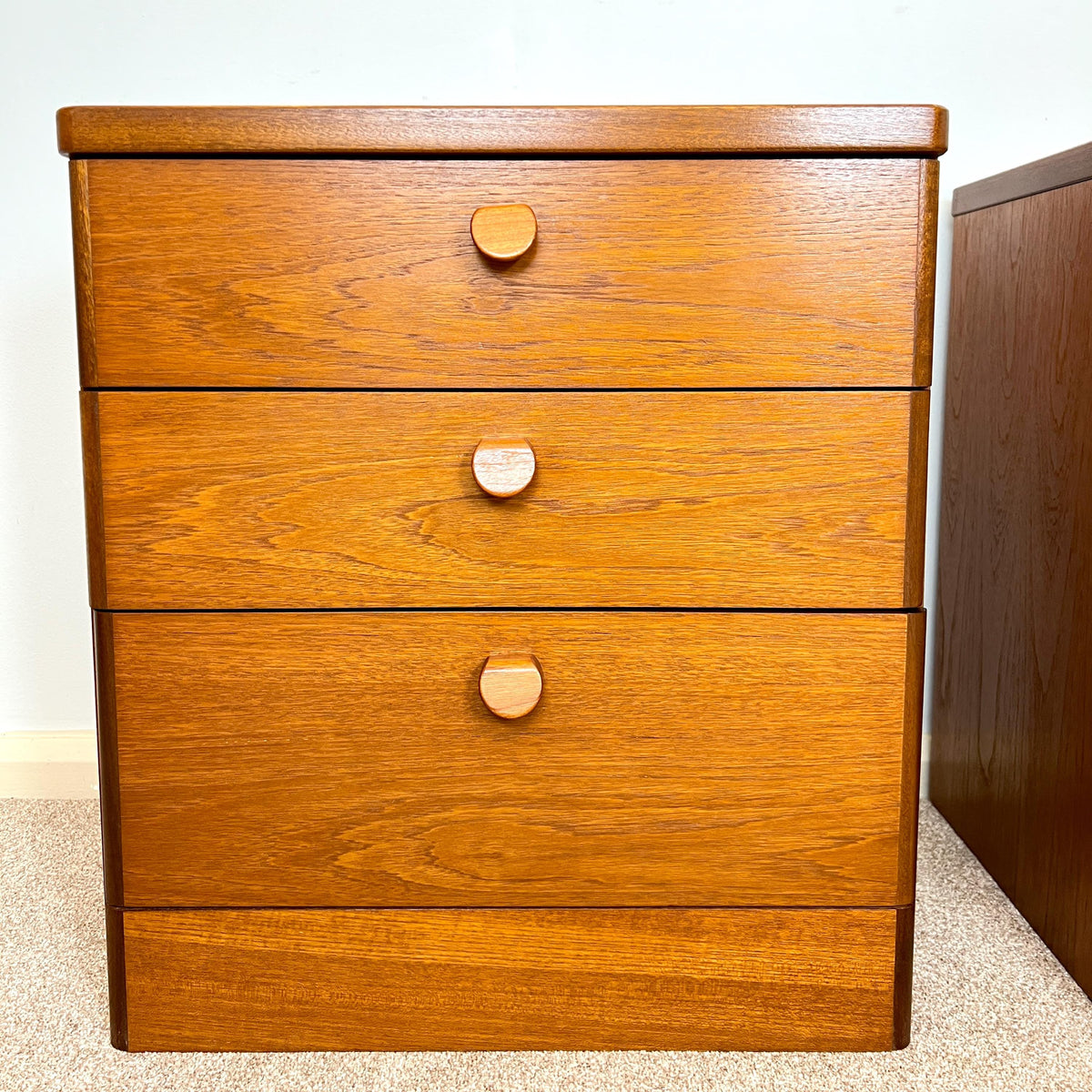 Pair of Mid-Century Modern Teak Bedside Drawers by Stag