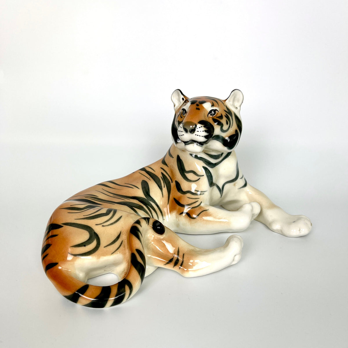 Vintage Ceramic Tiger Figurines